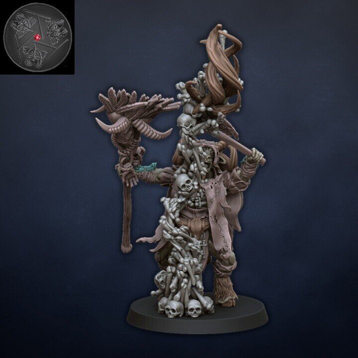Bray Shaman (dragons lake) beastmen - wargames - resin miniatures - 28 ...