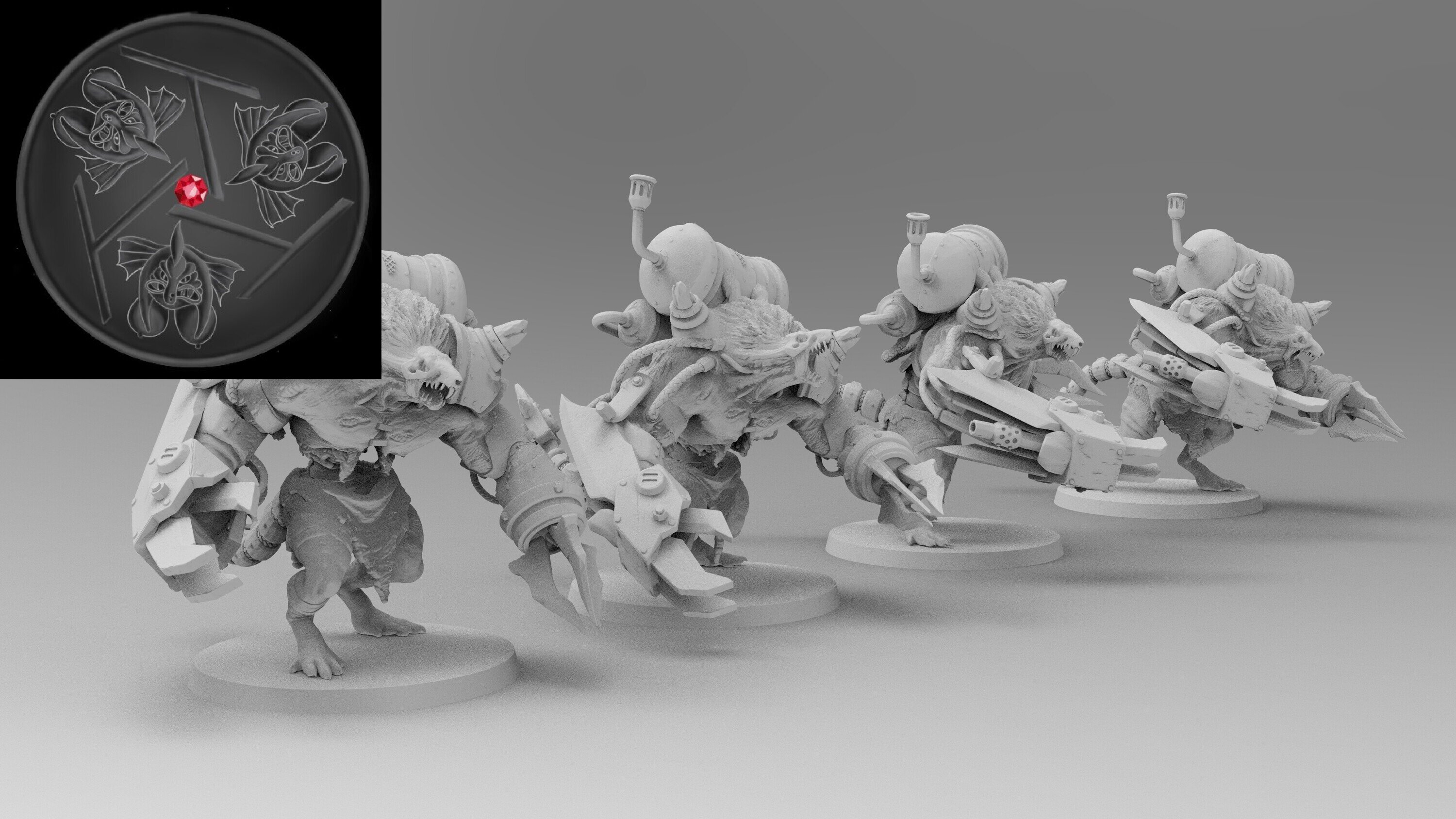 Rat Ogre Character (emang) skavens - wargames - resin miniatures - 28 ...