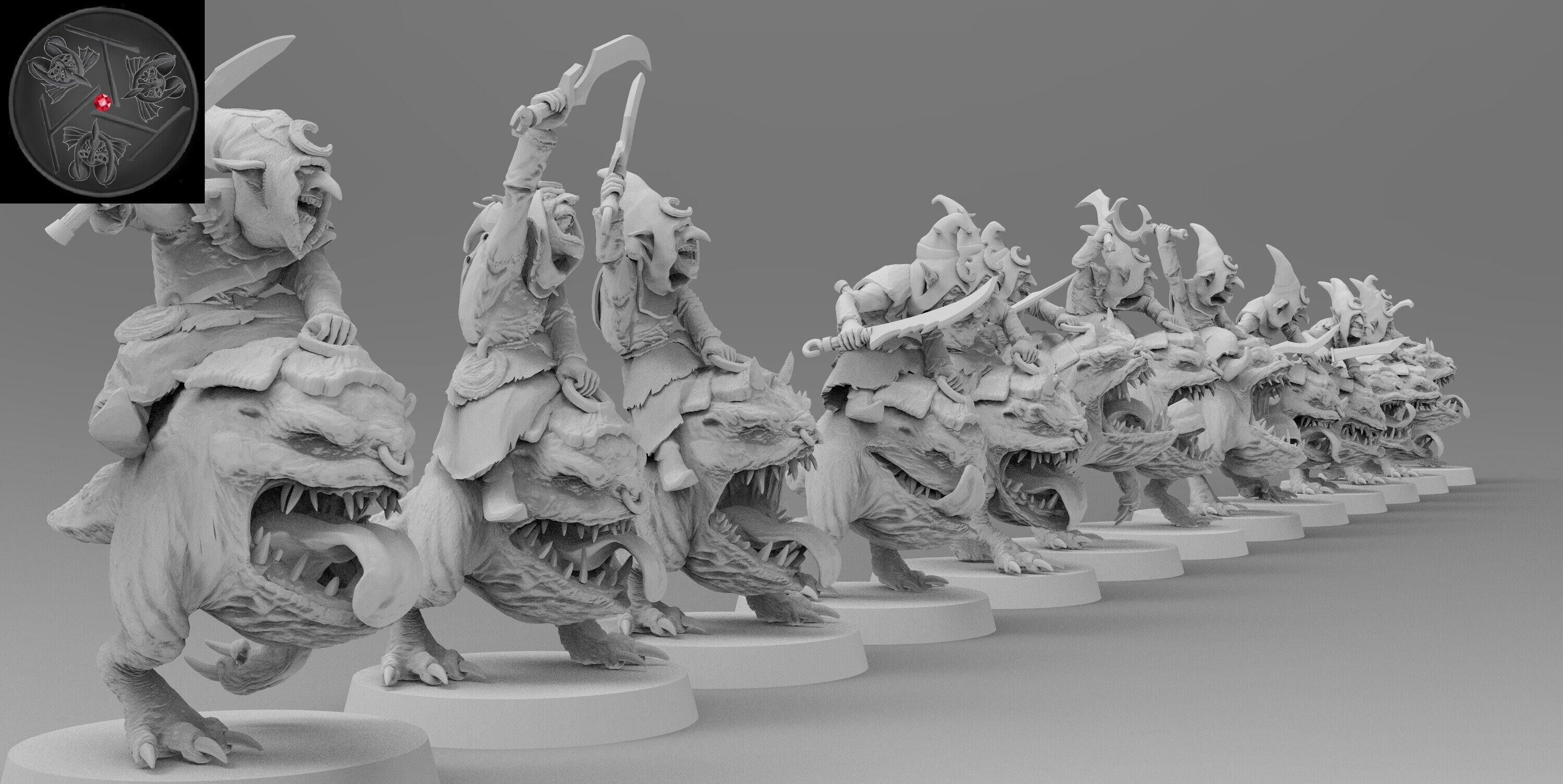 Squig Hoppers (emang) orcs & goblins - wargames - resin miniatures - 28 ...