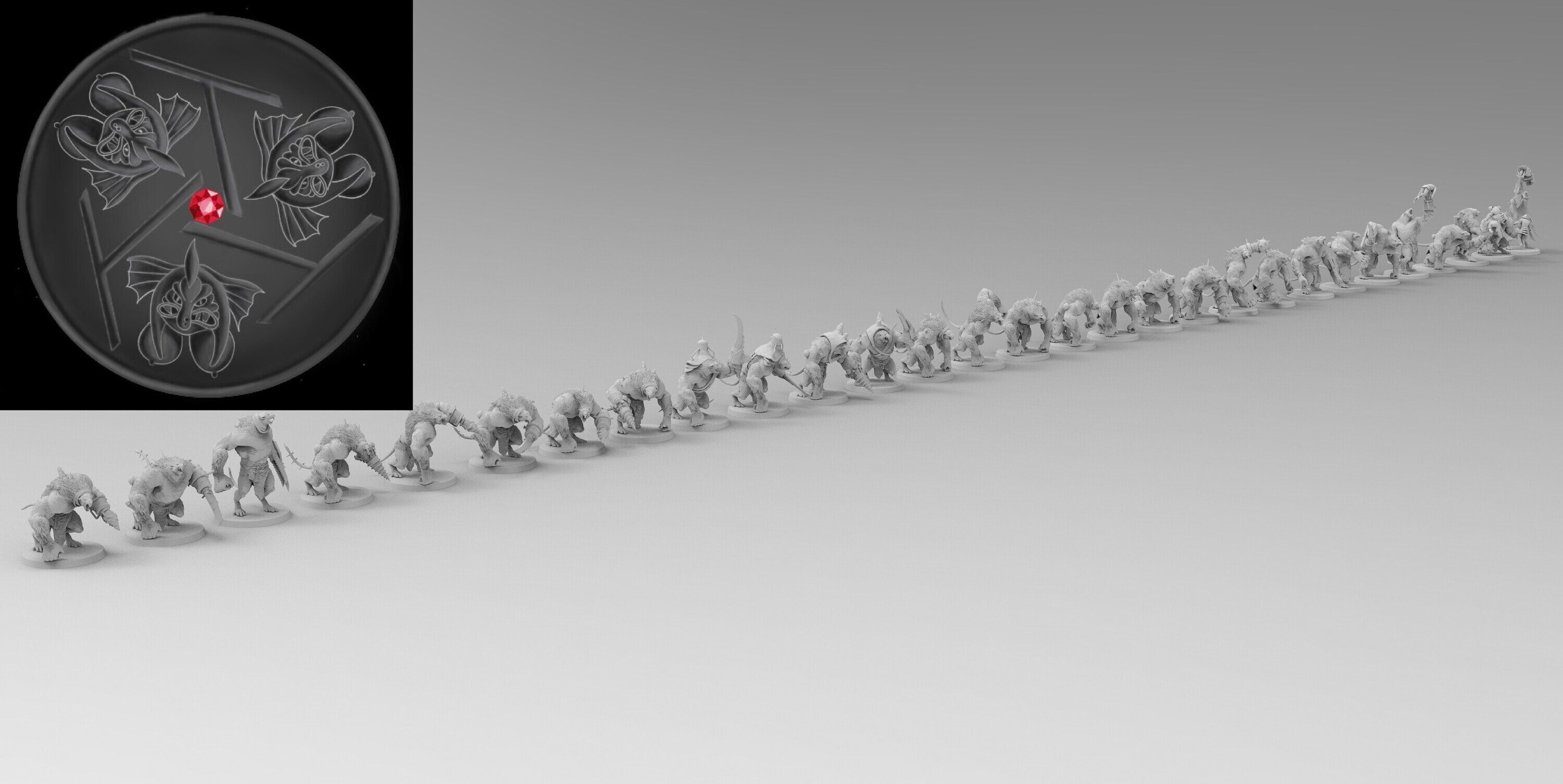 Rat Ogres (emang) skavens - wargames - resin miniatures - 28 mm | La ...